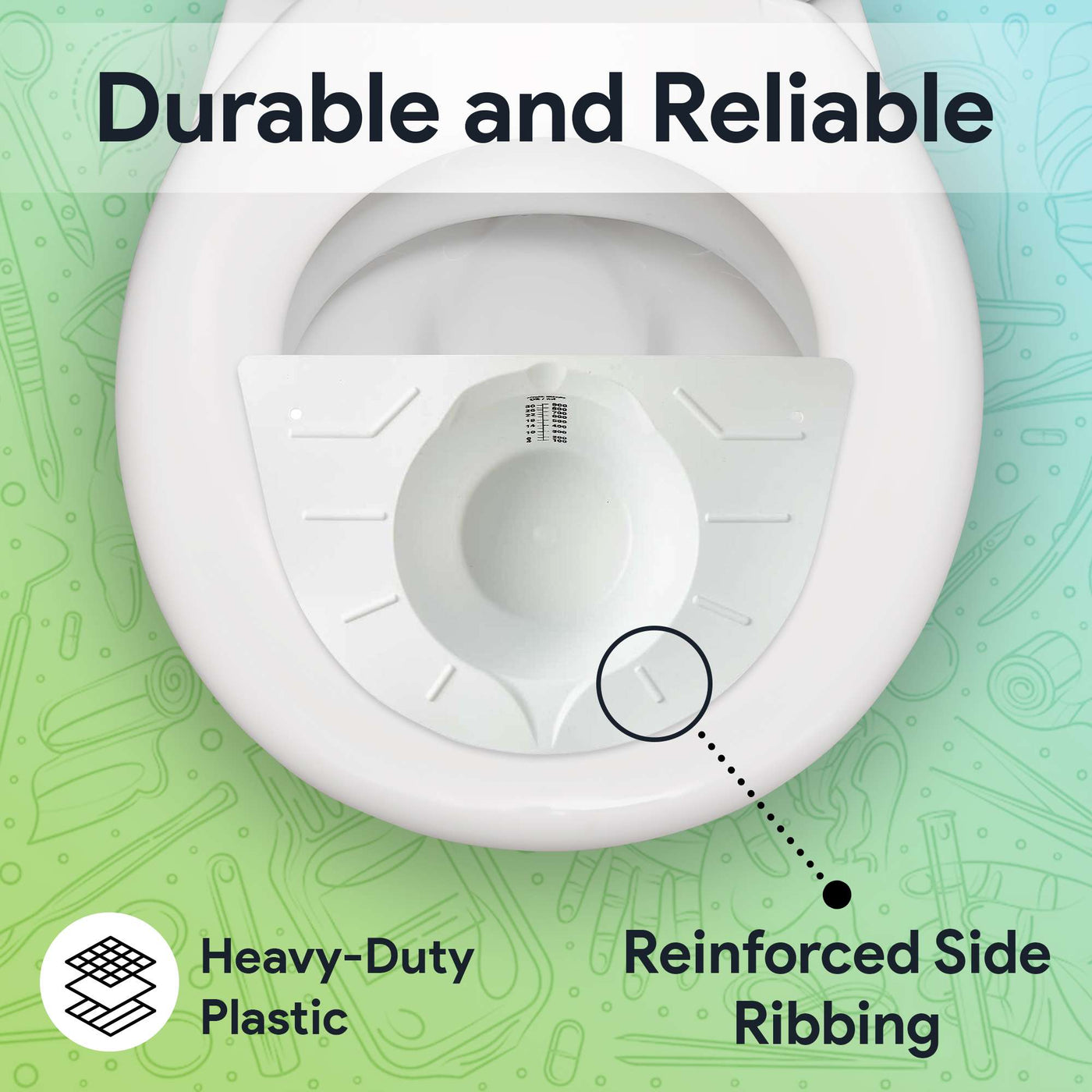 Urine Collection Hat for Toilet - 5 Pack with Wide Brim Wings — ProHeal ...