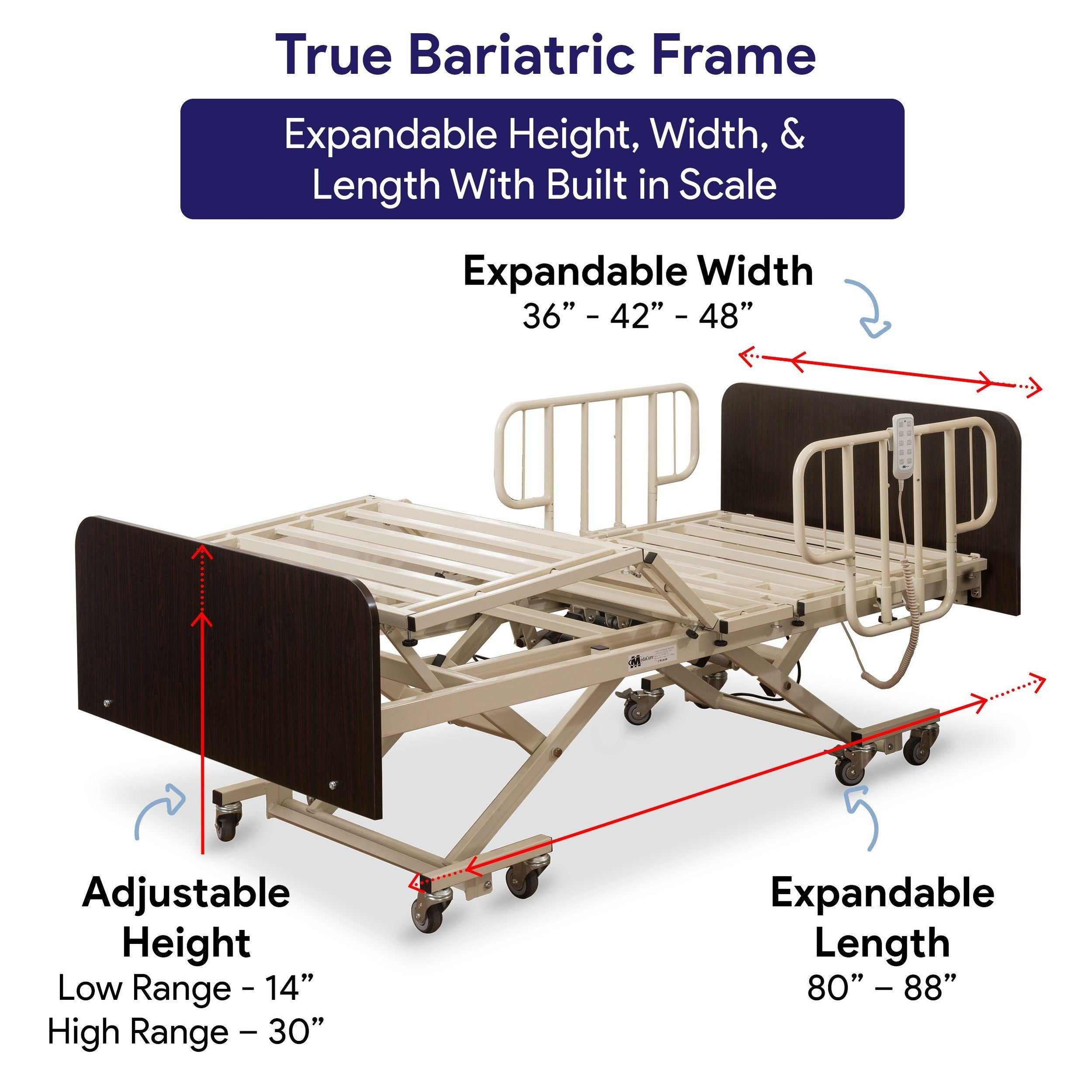 Medacure Bariatric Hospital Bed - Split Frame Design — ProHeal-Products