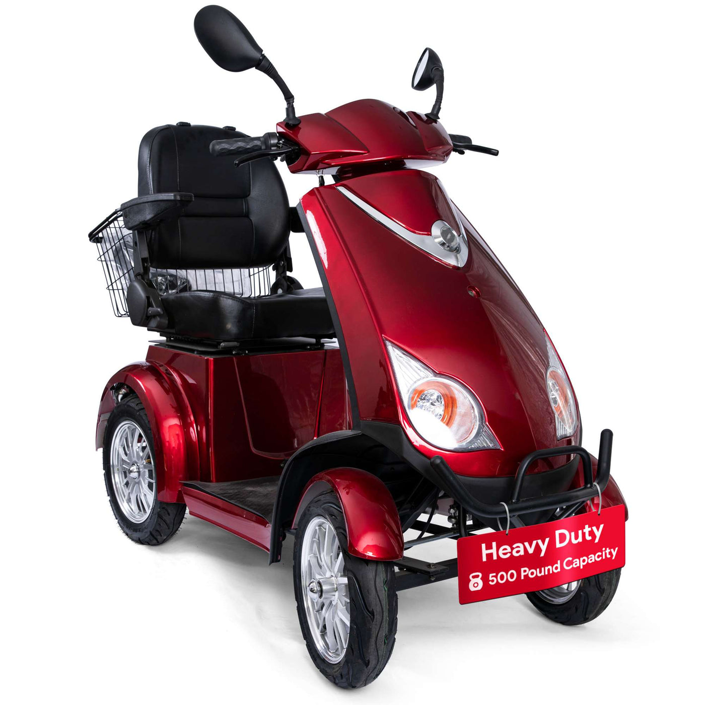 Heavy Duty Electric Mobility Scooter - 500 lb Capacity 4 Wheel Bariatr ...