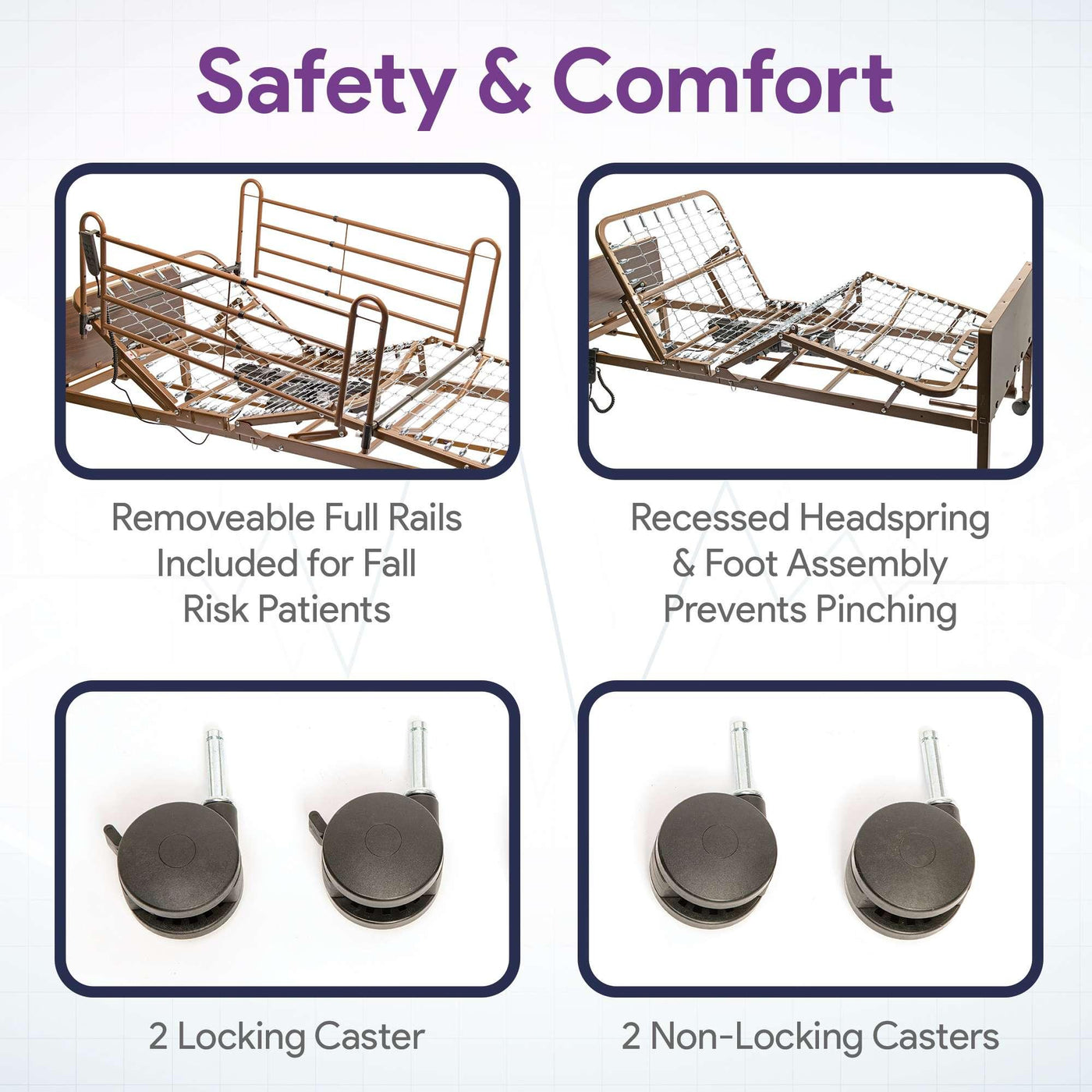 Full Electric Hospital Bed Adjustable Height and Hi Lo — ProHeal-Products