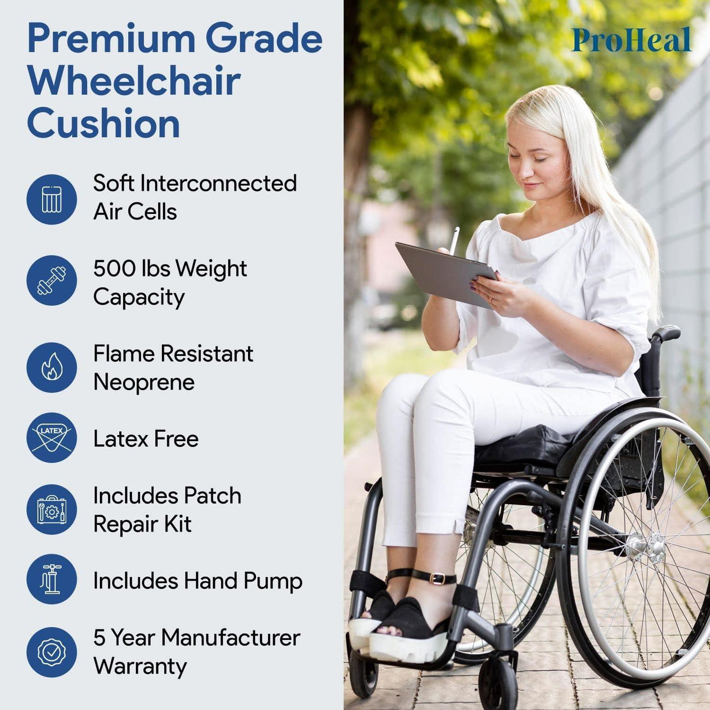 ProHeal Pressure Redistribution Wheelchair Air Cushion — ProHeal-Products