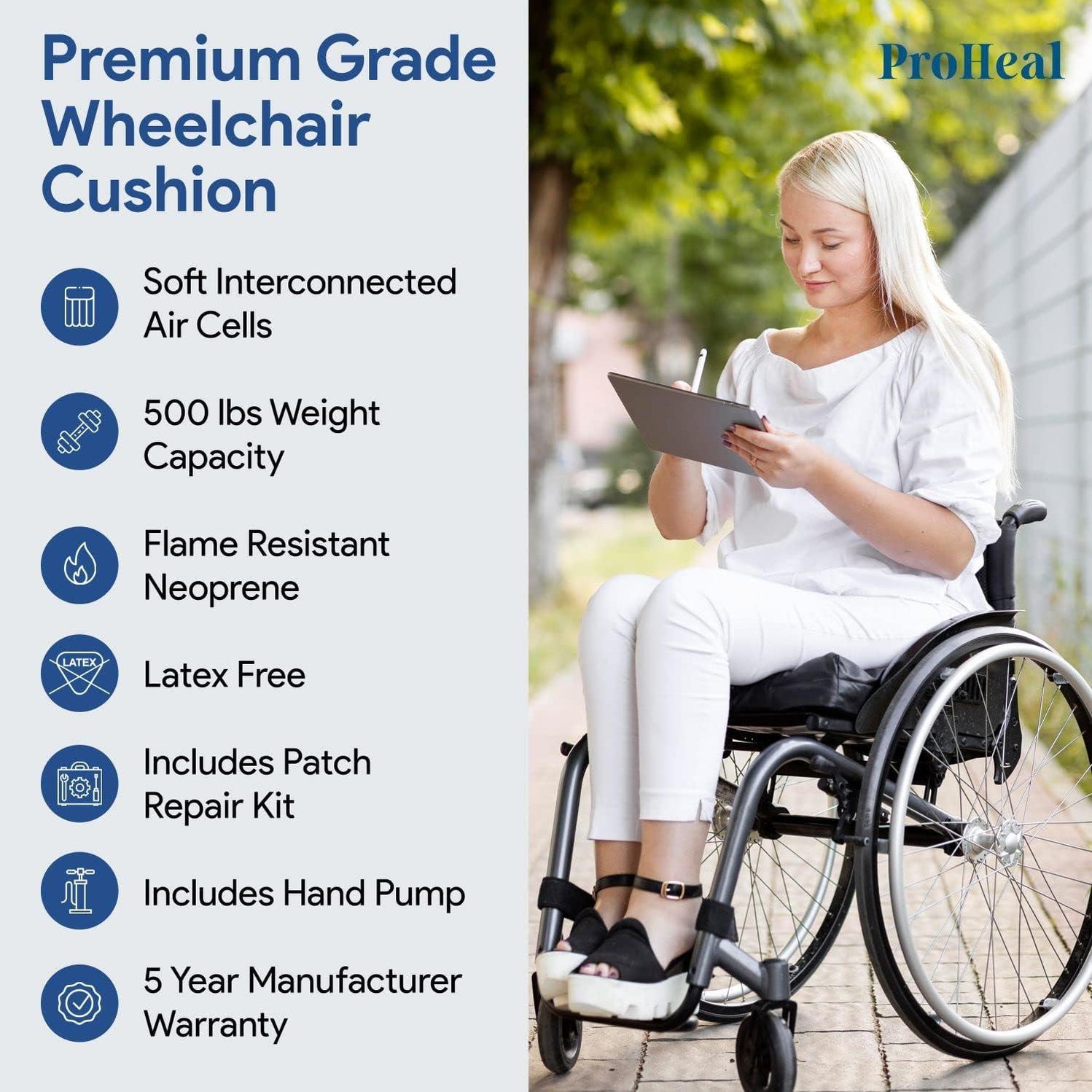 ProHeal Pressure Redistribution Wheelchair Air Cushion — ProHeal-Products