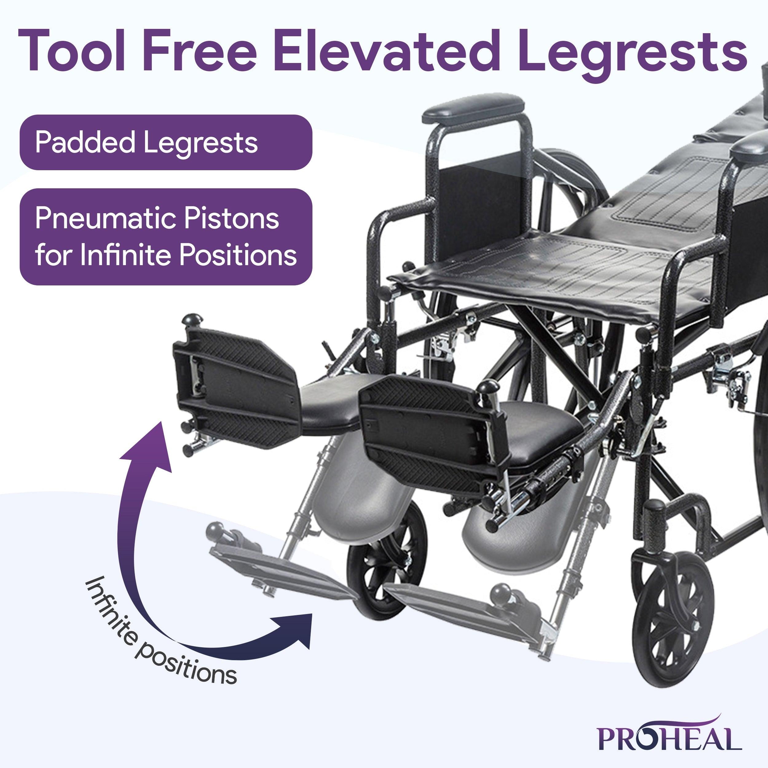 Reclining Wheelchair with Elevating Legrests — ProHeal-Products