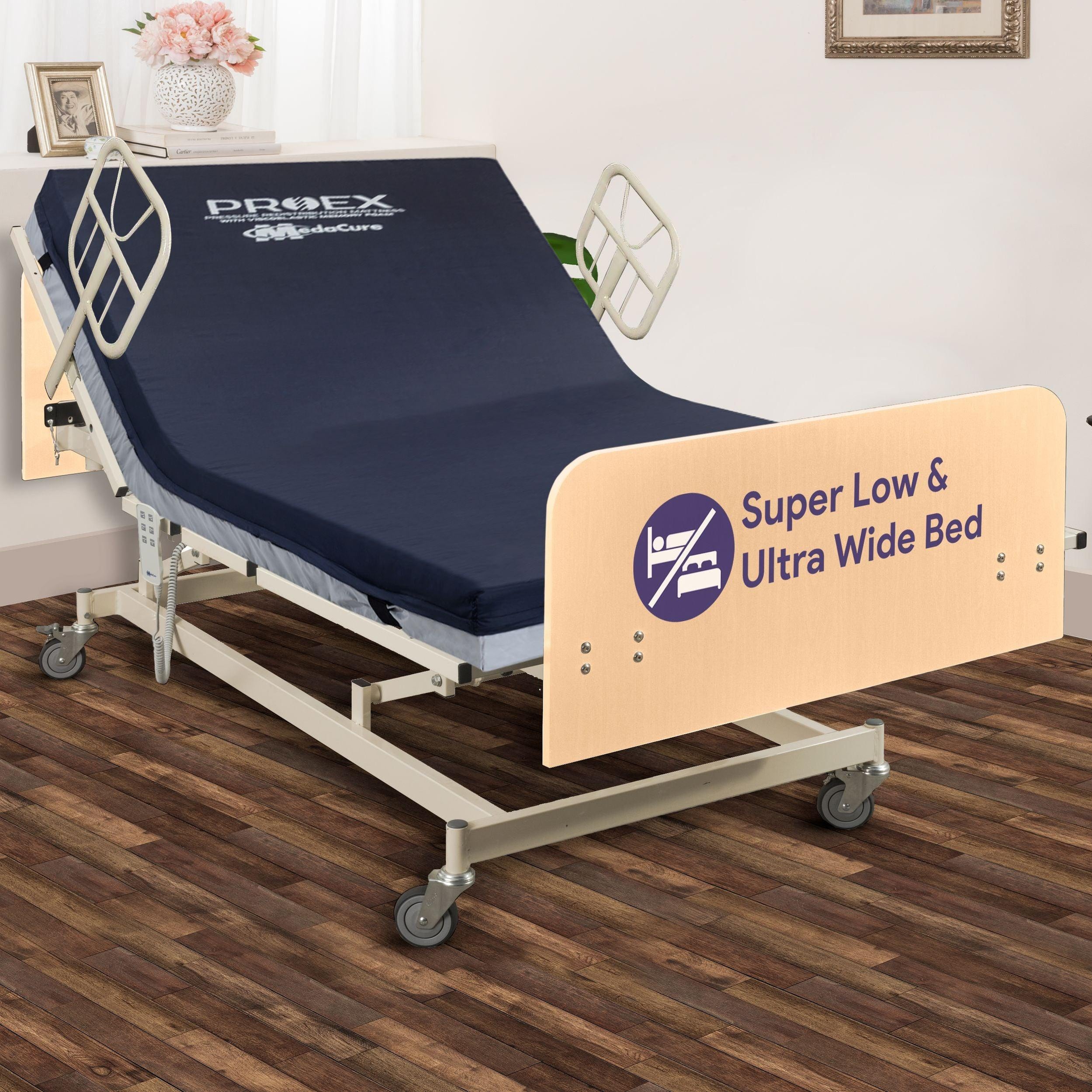 Ultra Wide and Super Low Adjustable Electric Hospital Bed — ProHeal ...