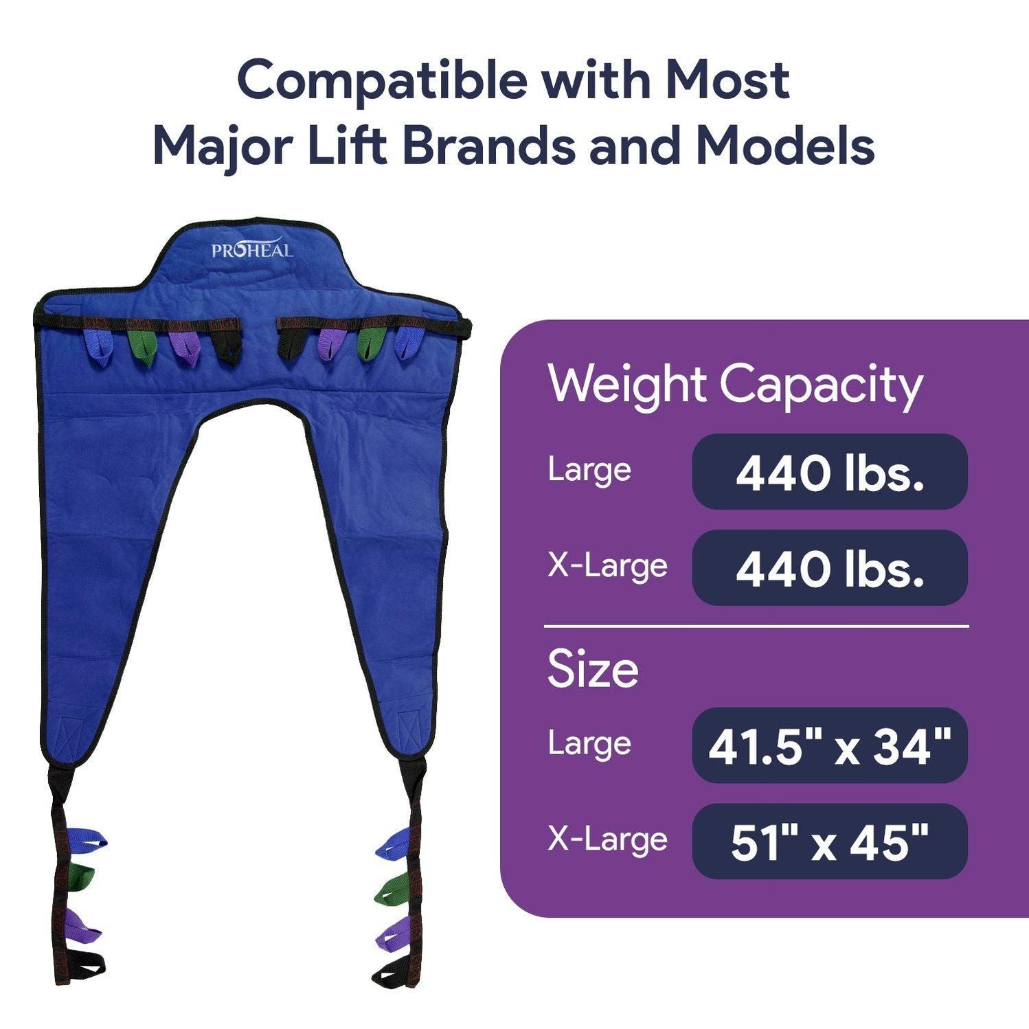 ProHeal Universal Patient Transfer Lift Sling - Polyester Slings ...