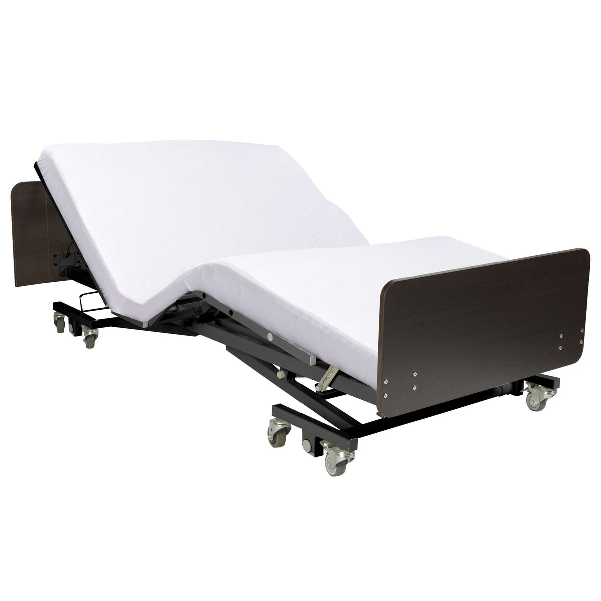 Ultra Low Electric Expandable Hospital Bed- Memory Foam Mattress ...