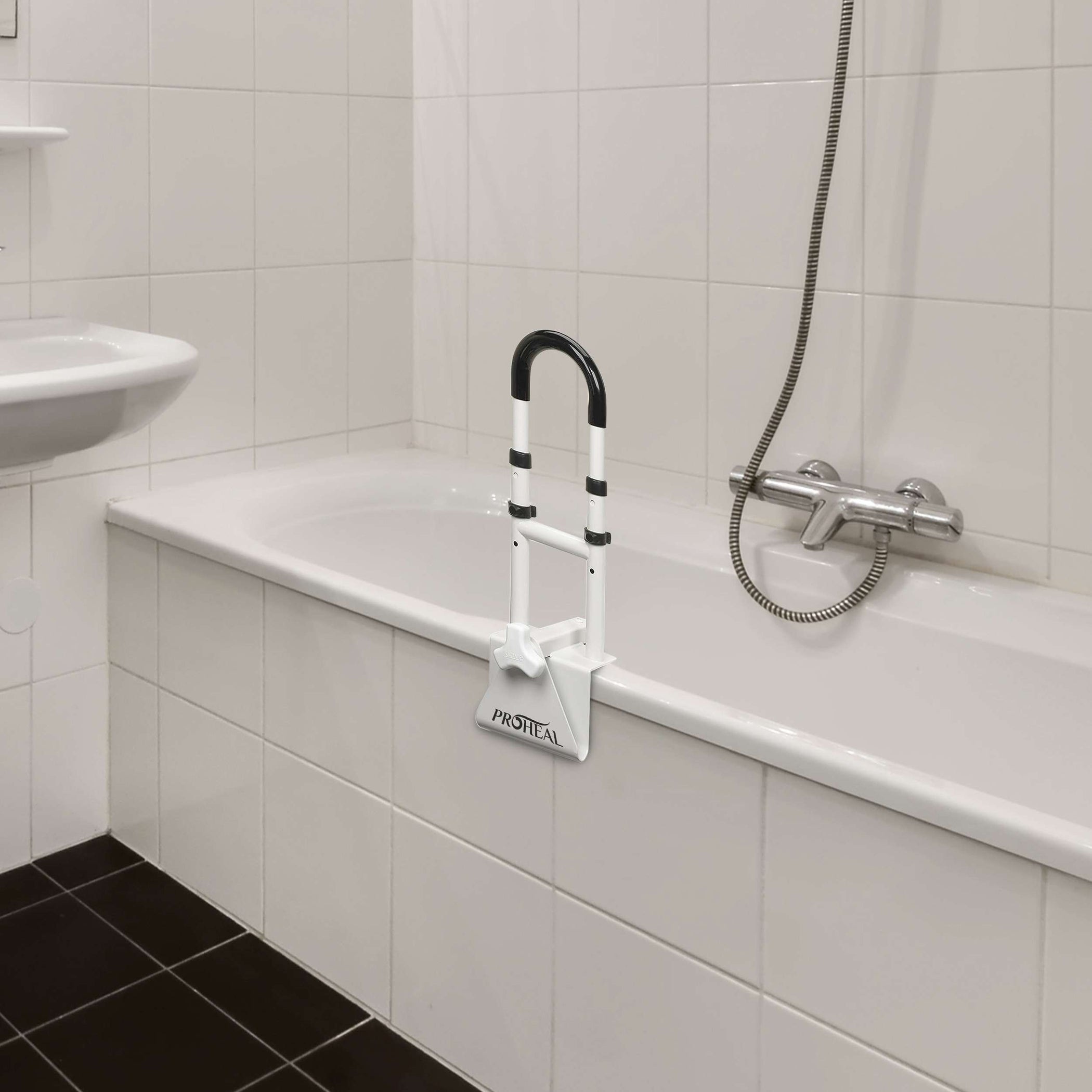 Adjustable Bathtub Grab Bar - Universal Clamp On Bar — ProHeal-Products